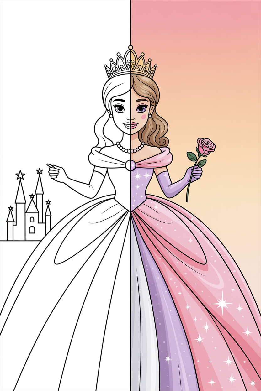 36 Princess Coloring Pages | Free PDF Printables - Color Dudes